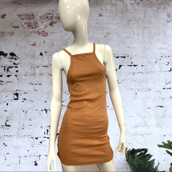 Double Zero | Dresses | Nwot Ribbed Bodycon Square Neck Mini Dress By ...